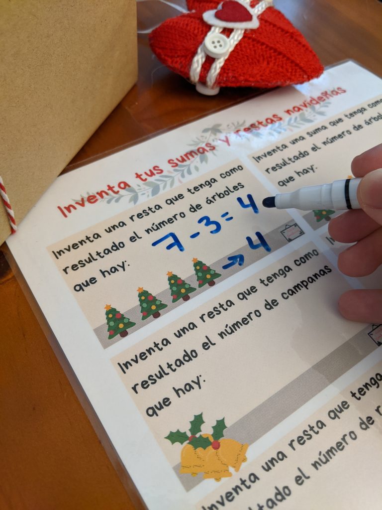 Sumas y restas navideñas – Aula de gamificación