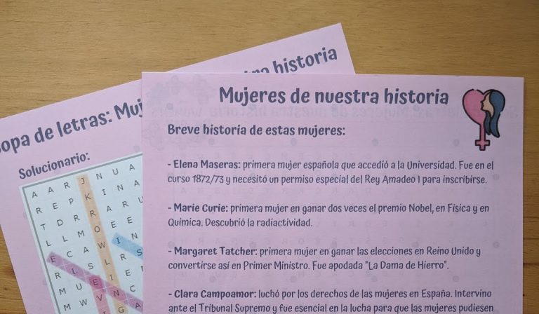 Día de la mujer: sopa de letras – Aula de gamificación